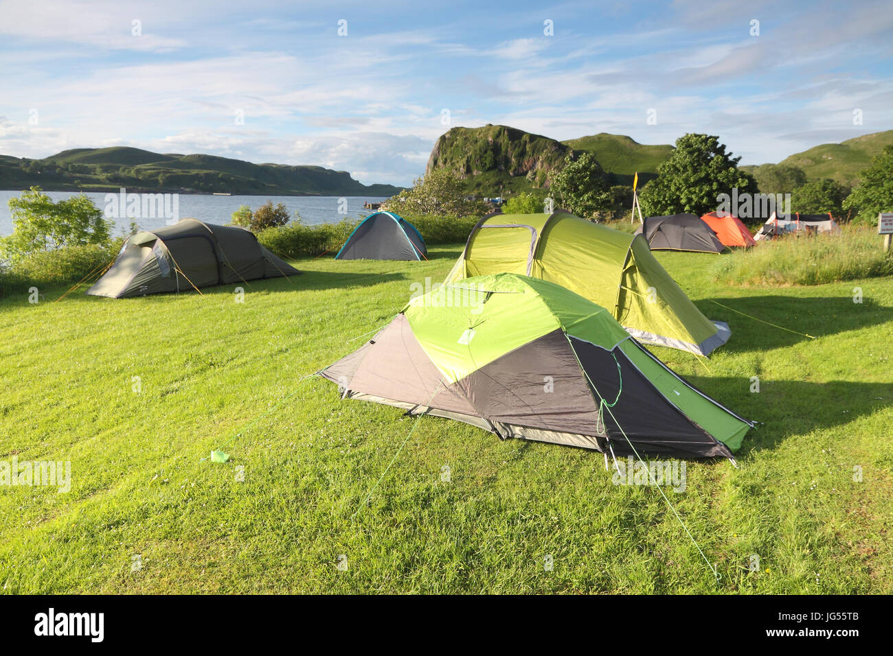 Camping by the Sound Of Kerrera, Near Oban, Scotland Stock Photo - Alamy