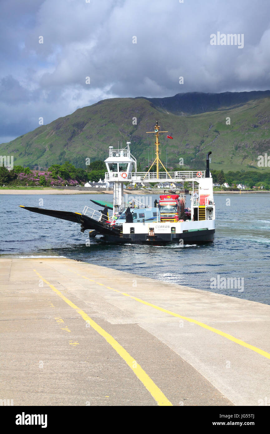 The Corran ferry landing from the short crossing from Ardgour, near ...