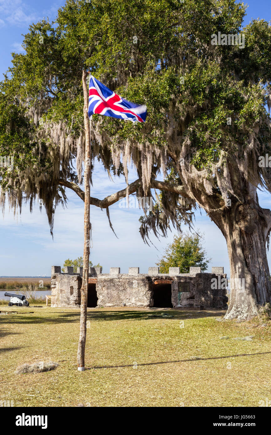 Historic tabby ruins of Fort Frederica on St. Simons Island, Georgia ...