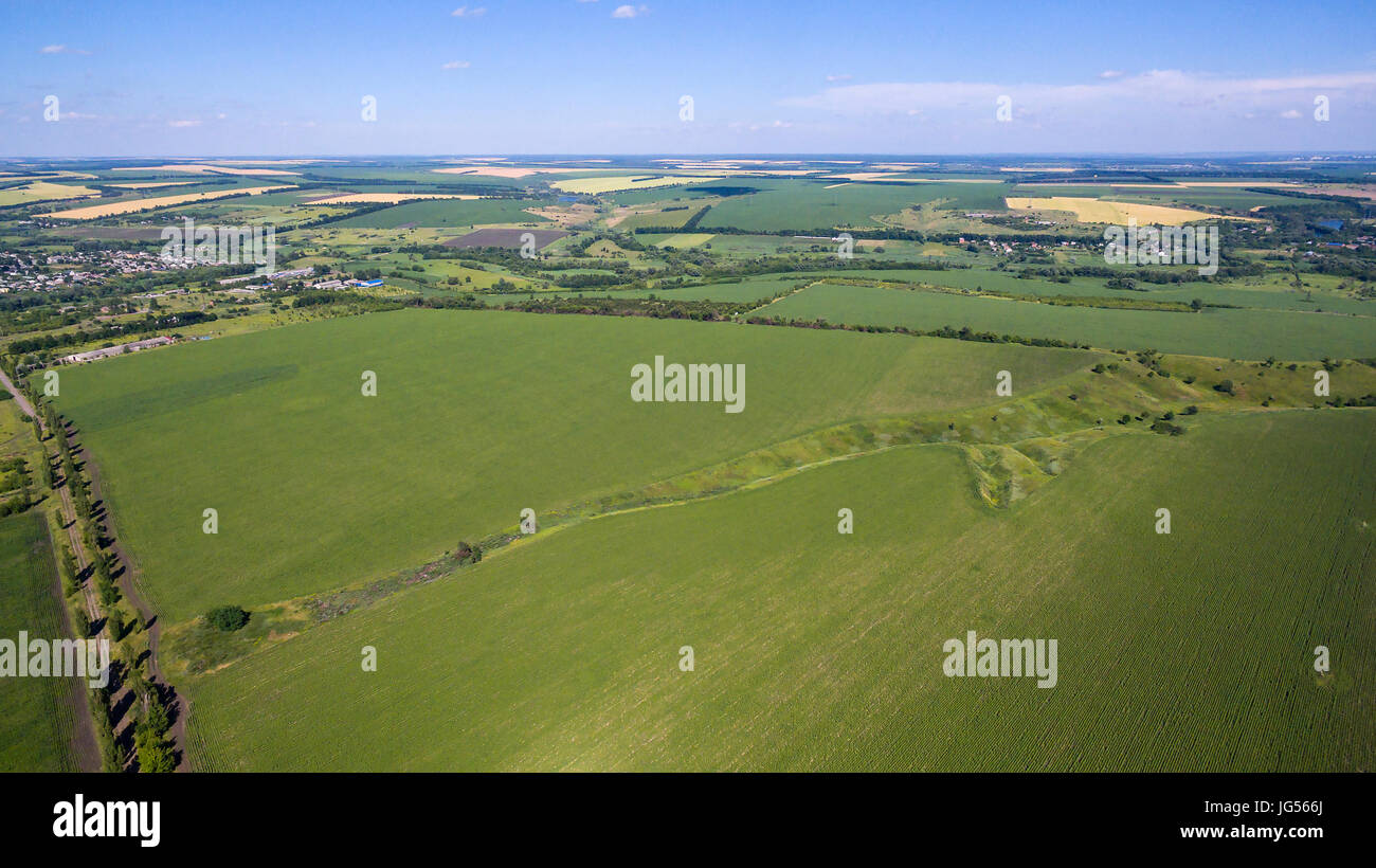 Fields from height birds flight hi-res stock photography and images - Alamy