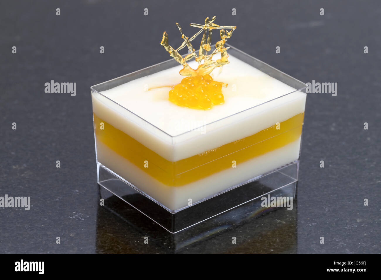 Canape desserts and snack in plastic cups Stock Photo - Alamy