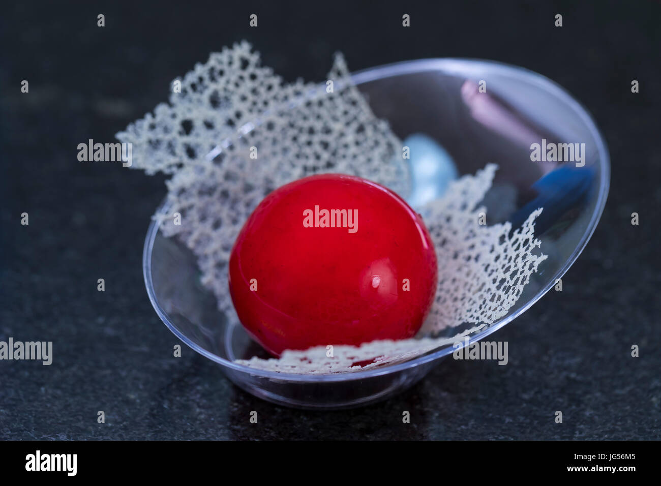 Canape desserts and snack in plastic cups Stock Photo - Alamy