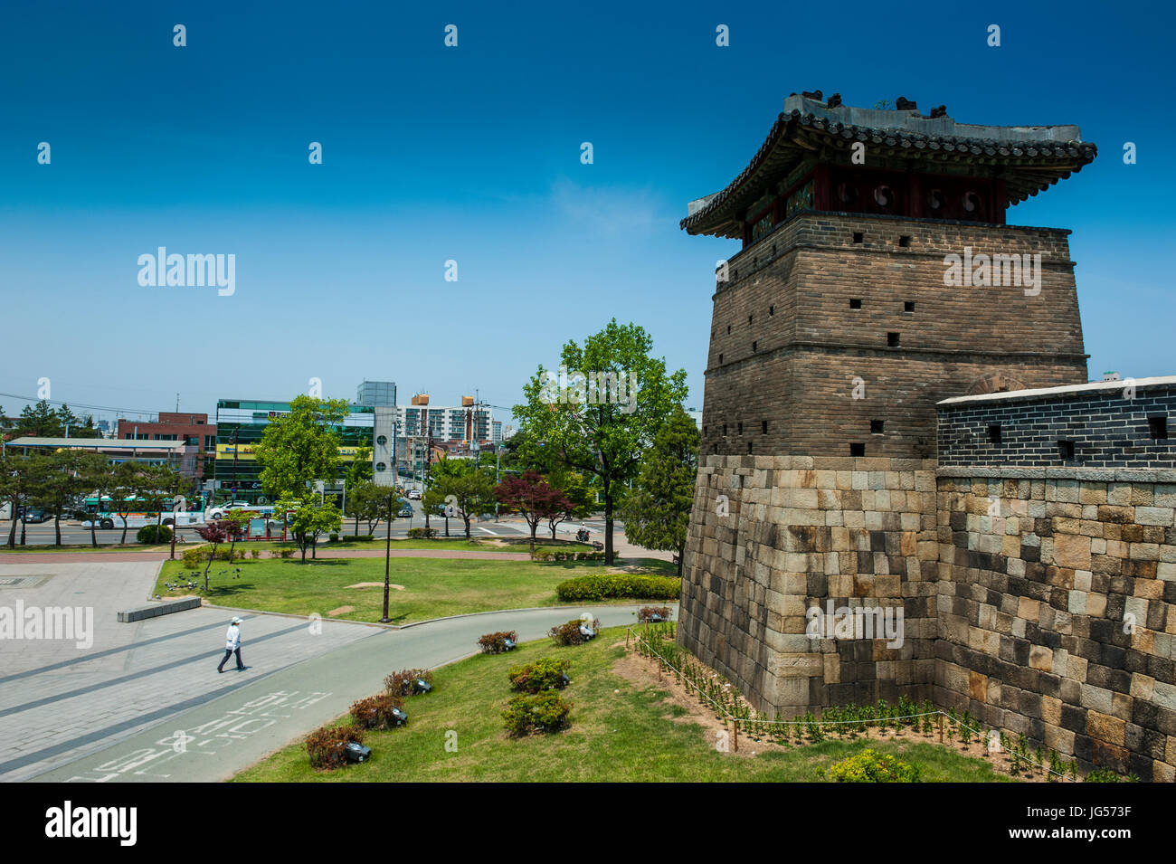 Huge stone walls around the Unesco world heritage sight the fortress of ...