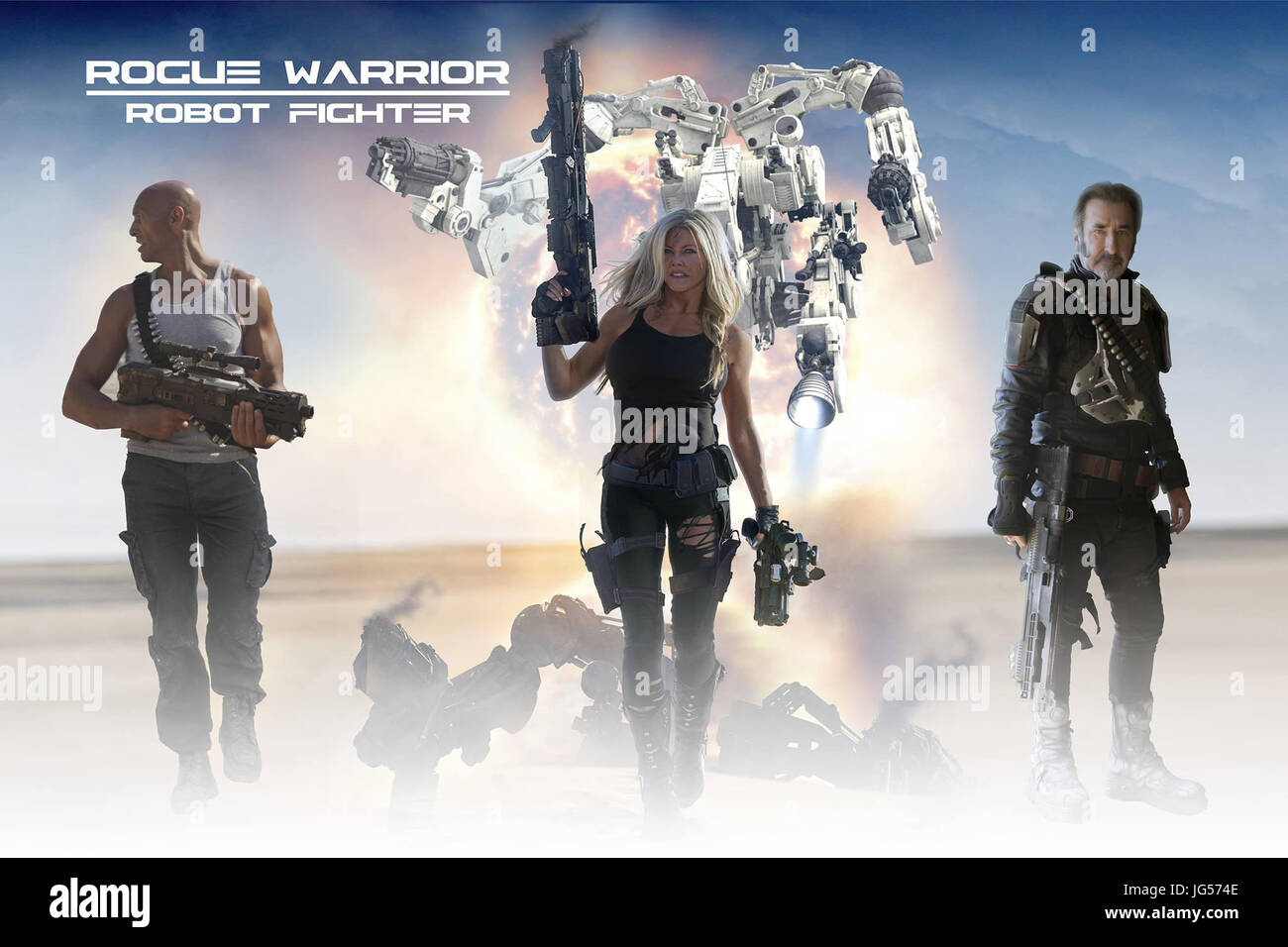 ROGUE WARRIOR: ROBOT FIGHTER, poster, l-r: Daz Crawford, Tracey ...