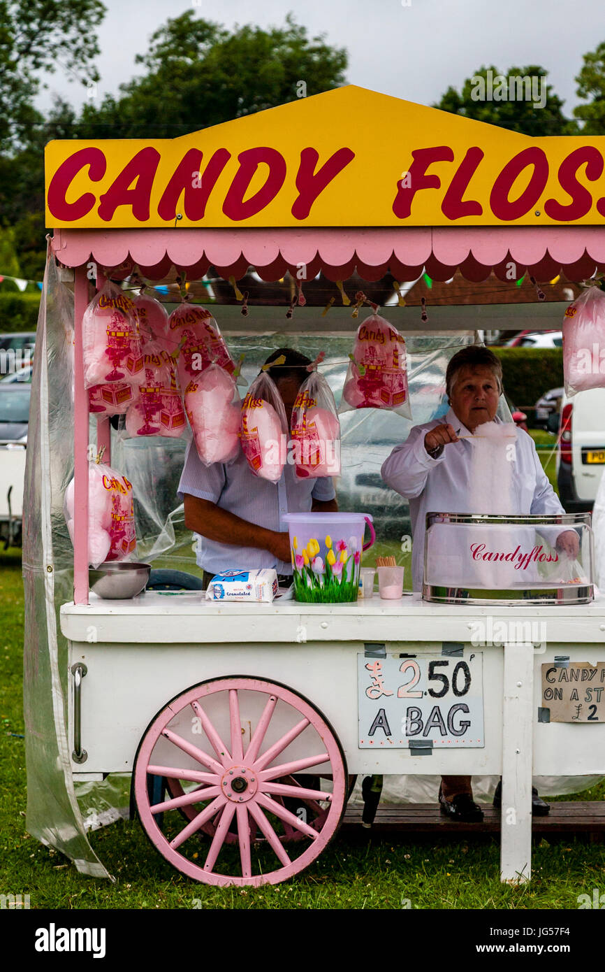 A Woman Sells Candy Floss From A Colourful Mobile Stall, Nutley Village ...