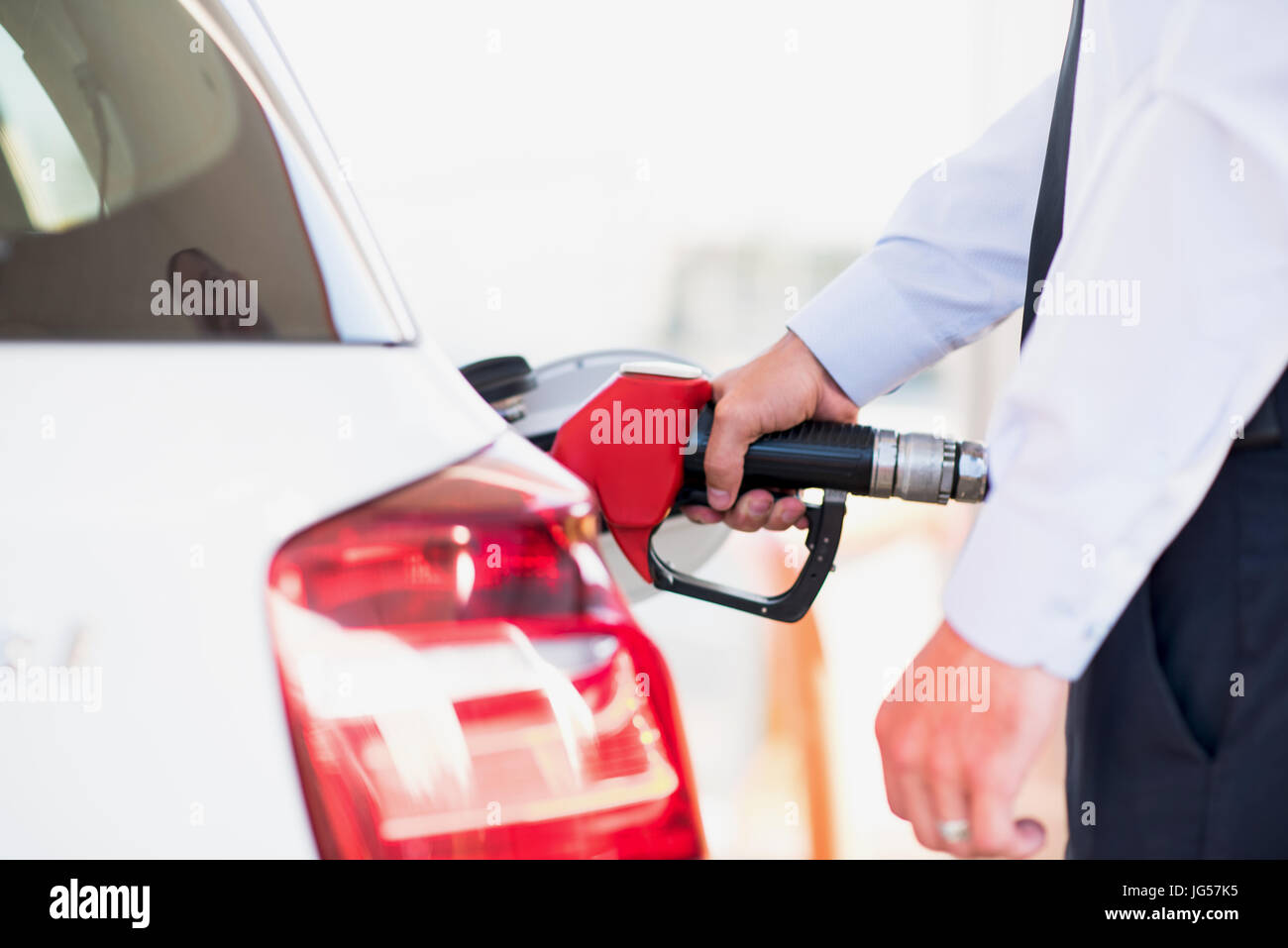 gas station vehicle with quality fuel Stock Photo - Alamy