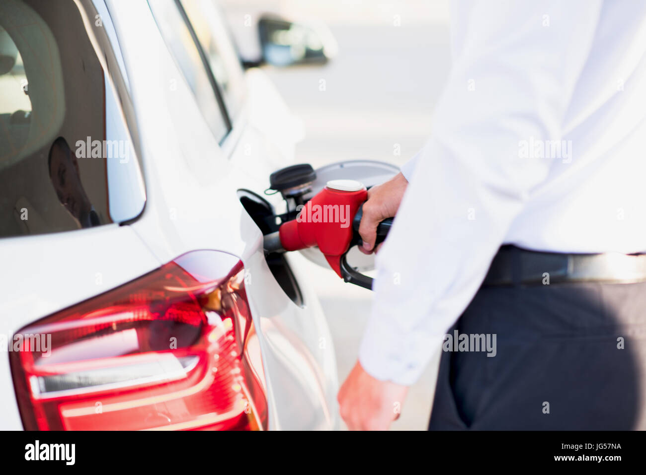 Gas station white vehicle hi-res stock photography and images - Alamy