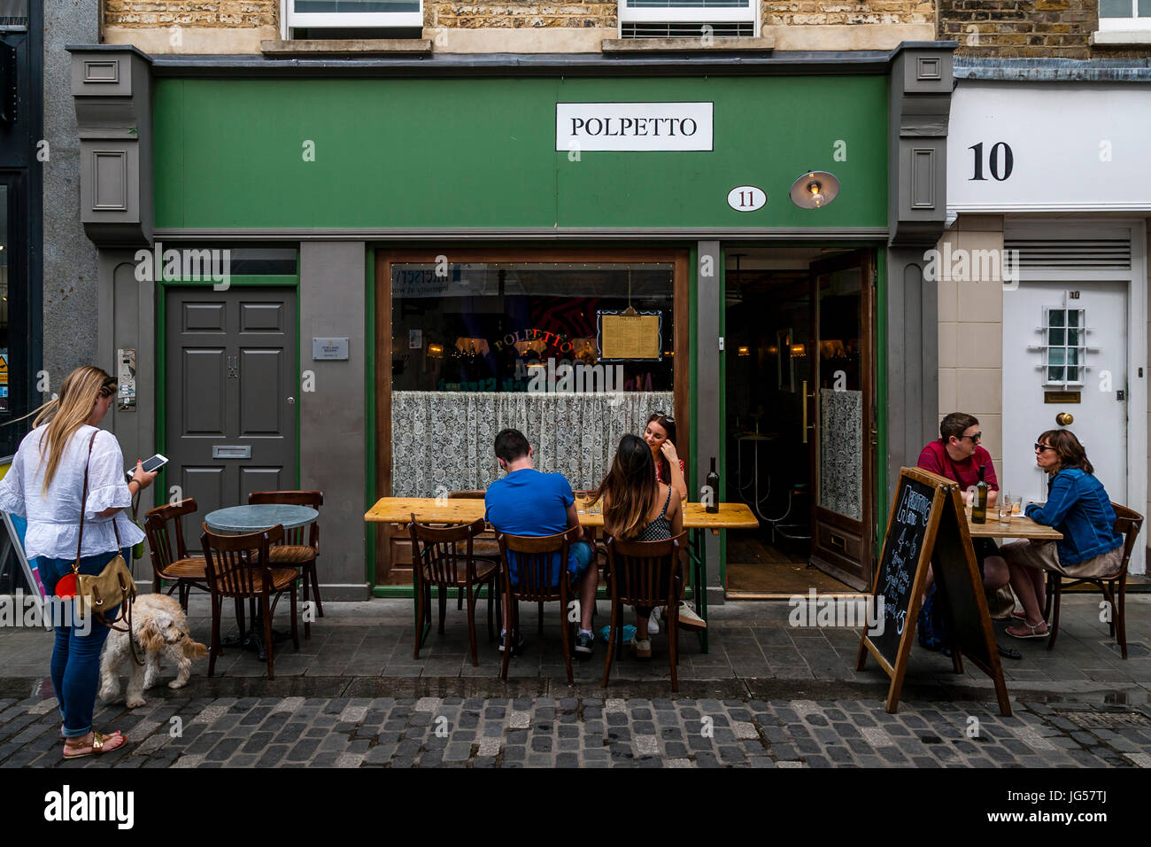 Polpetto Italian Restaurant, Berwick Street, Soho, London, UK Stock ...