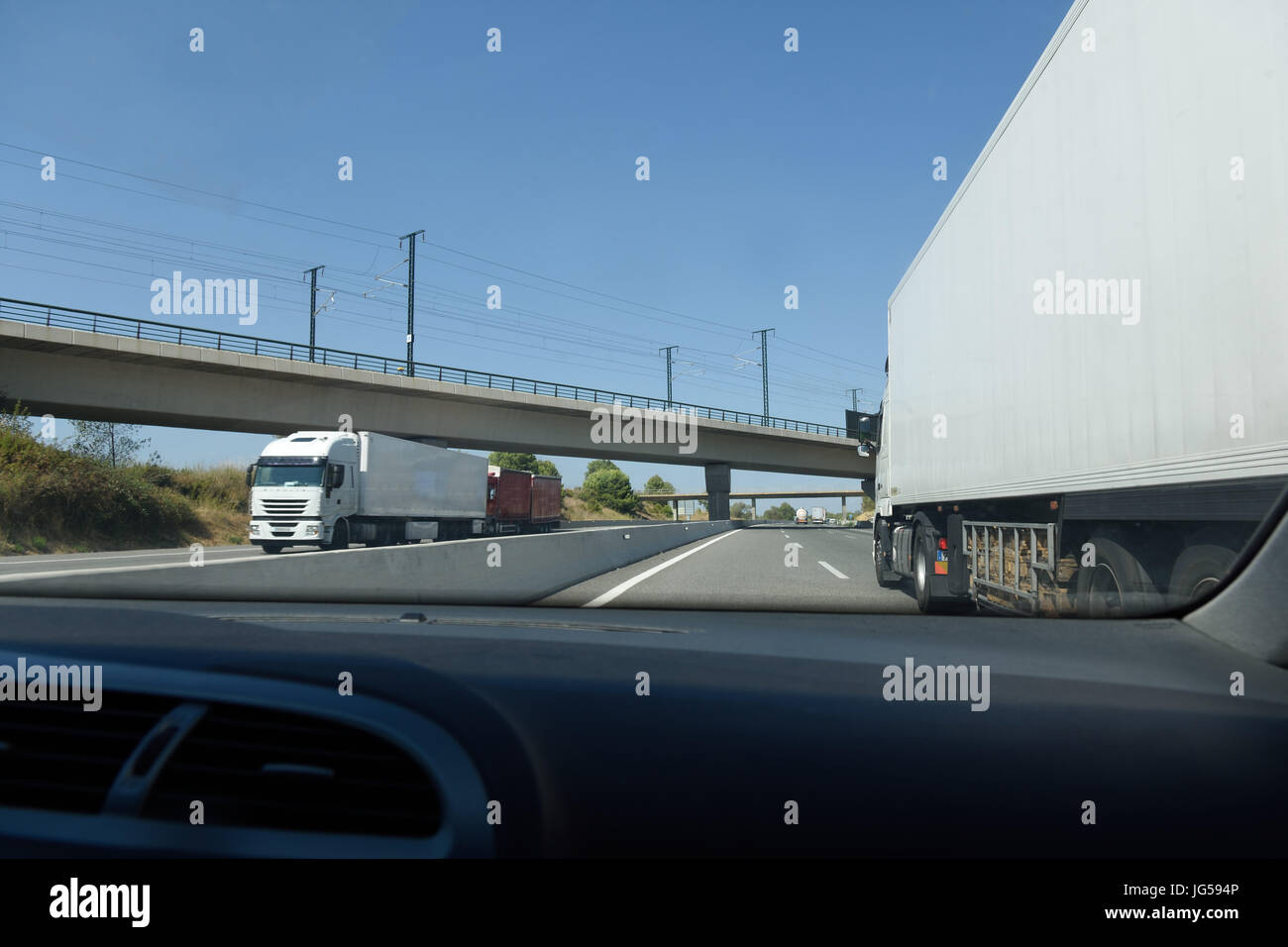 Overtaking from inside vehicle hi-res stock photography and images - Alamy