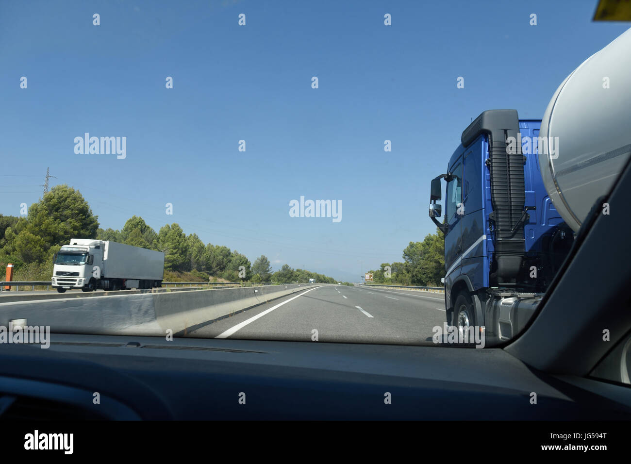 Photographs of the highway from inside the car Stock Photo - Alamy