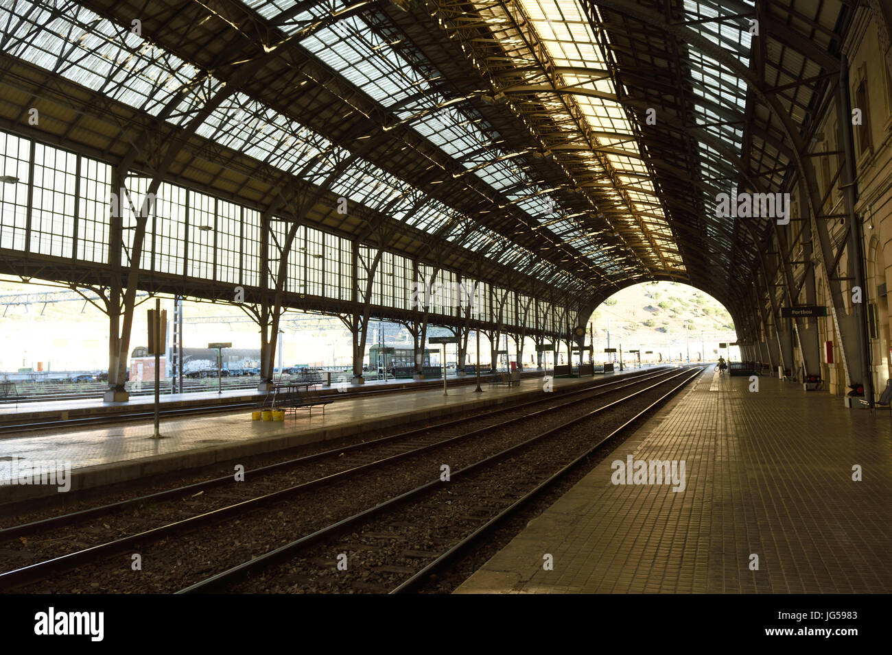 train station of Portbou, Girona province,Catalonia,Spain Stock Photo ...