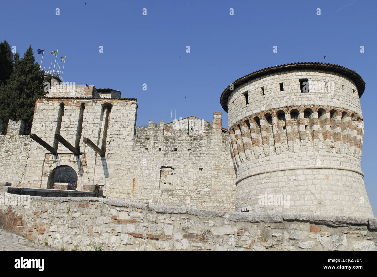 ancient castle in Brescia, a city in northern Italy Stock Photo - Alamy