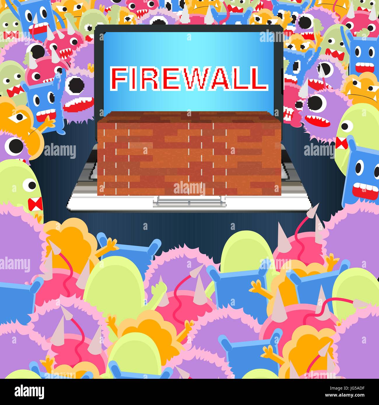Internet fire wall Stock Vector Images - Alamy