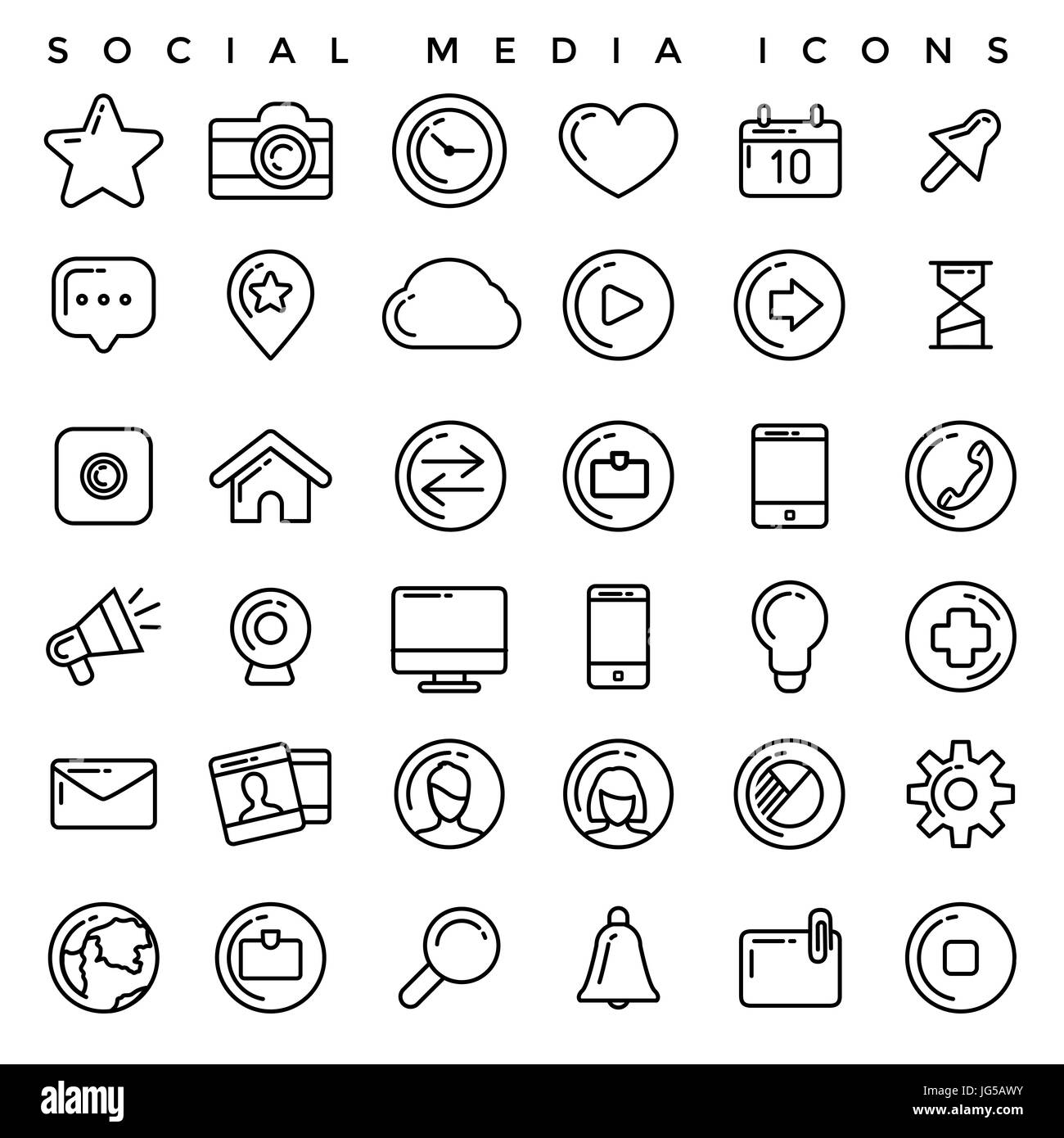 Social media location illustration Black and White Stock Photos ...