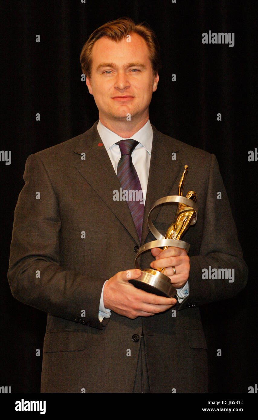Christopher Nolan arrives ShoWest awards ceremony held Paris Las Vegas ...