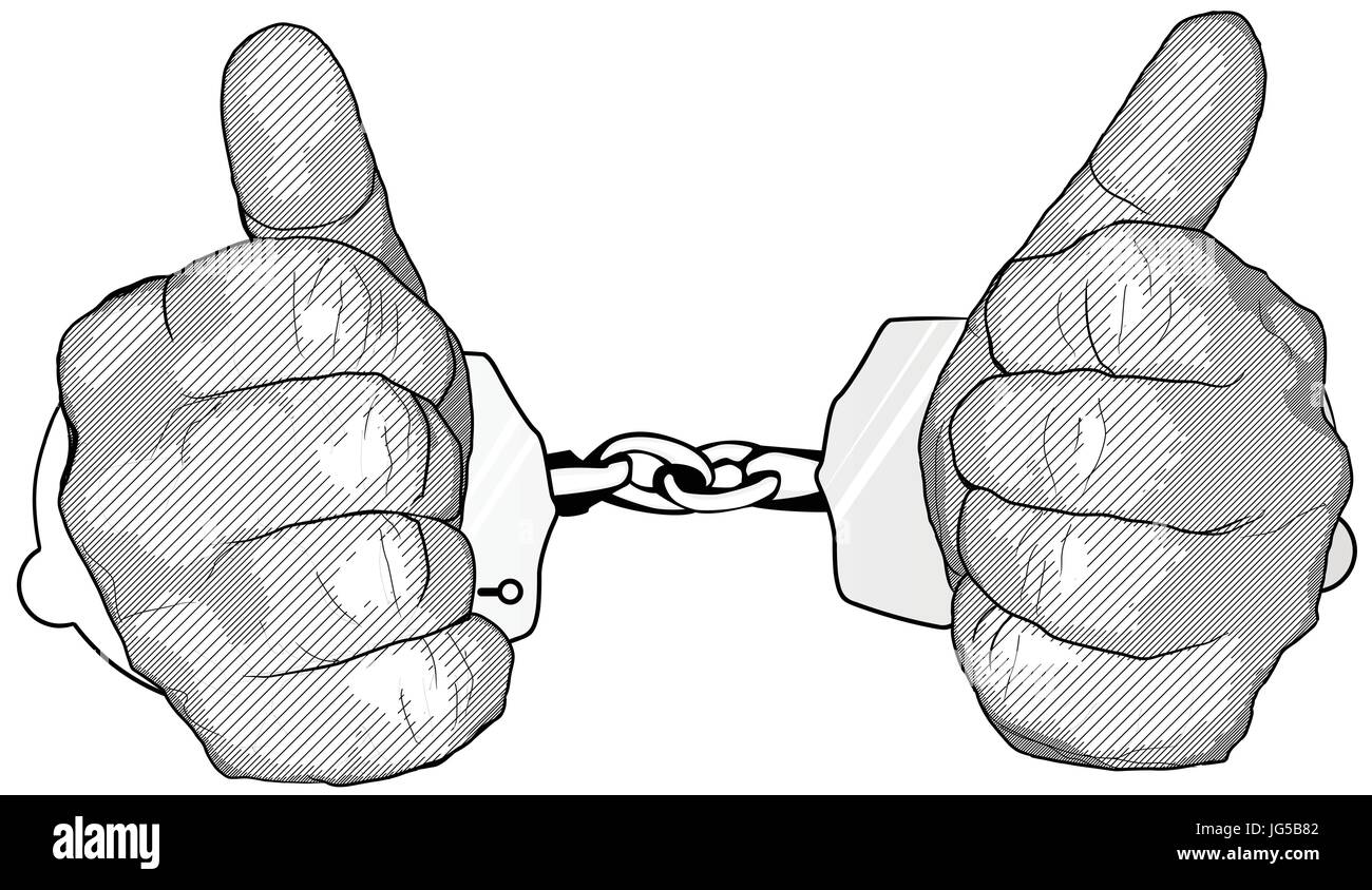 Vector illustration of handcuffs Stock Vector Image & Art - Alamy
