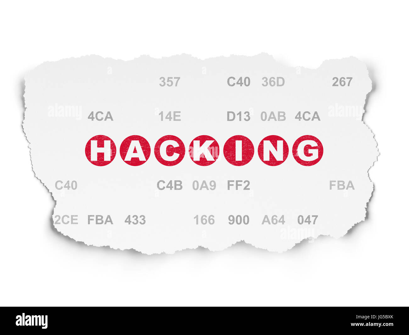 Protection concept: Hacking on Torn Paper background Stock Photo - Alamy
