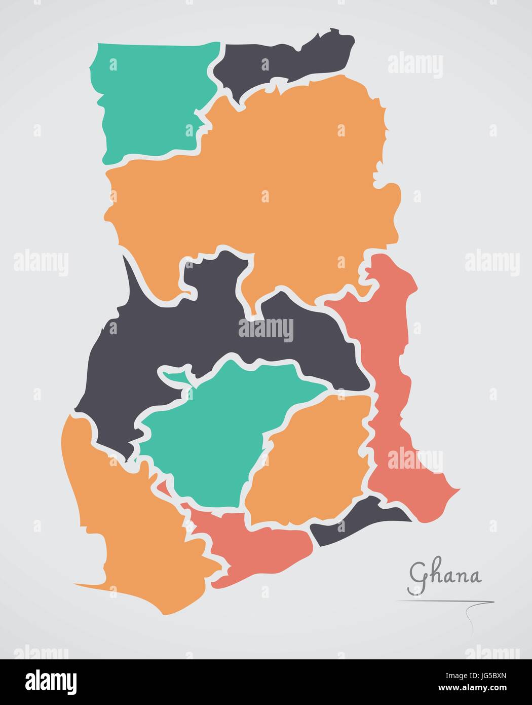 Ghana map hi-res stock photography and images - Alamy