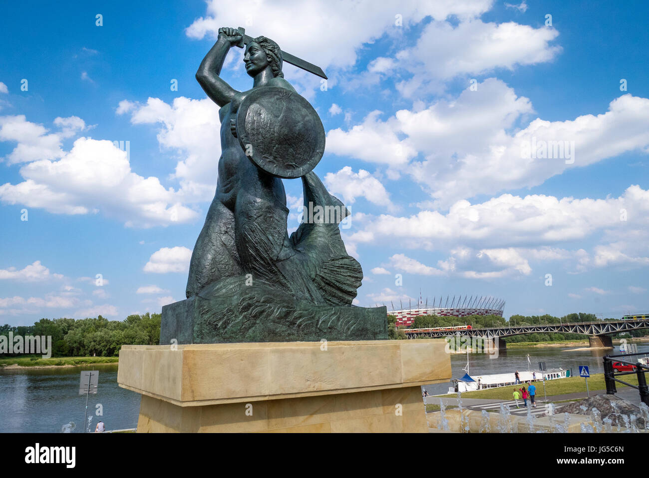 Mermaid - a symbol of Warsaw, capital city of Poland Stock Photo - Alamy
