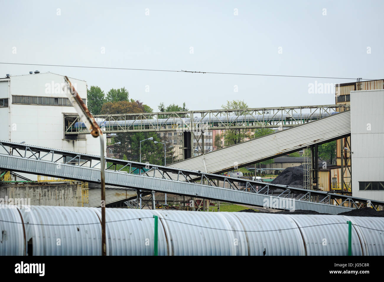Mining infrastructure in Laziska Gorne, Silesia, Poland Stock Photo - Alamy