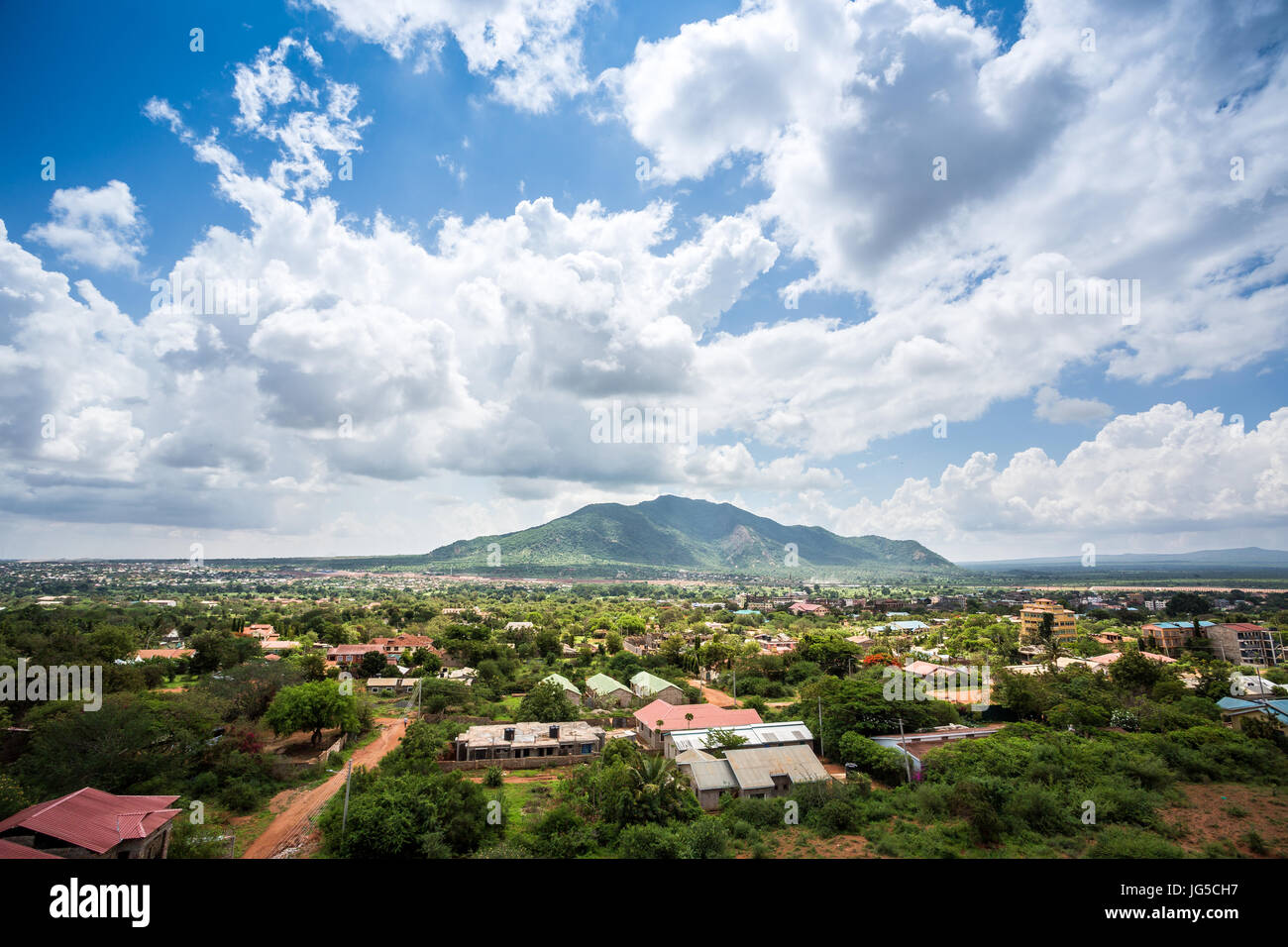 Town of Voi and surrounding nature, Kenya, East Africa Stock Photo - Alamy