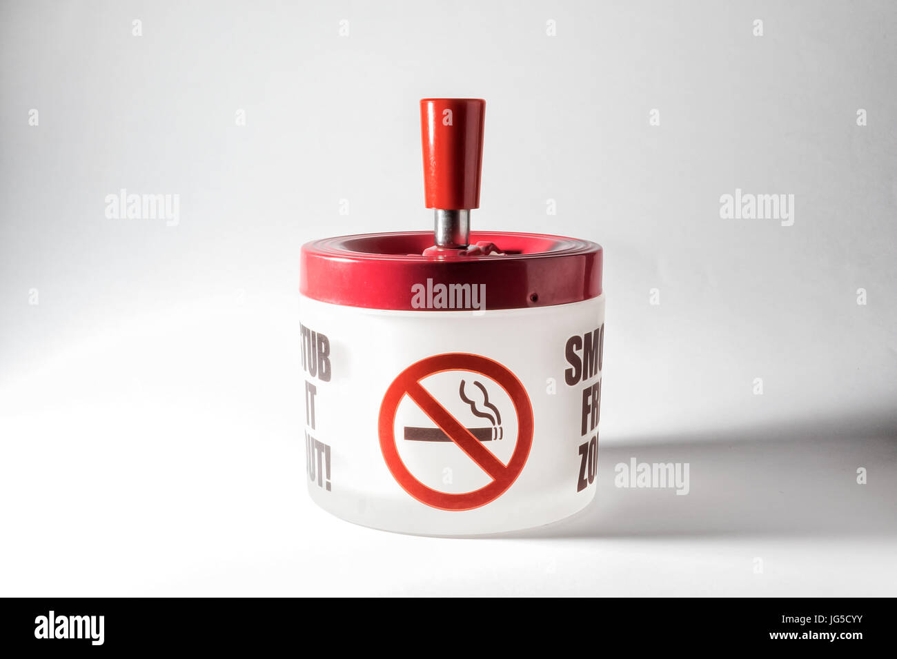Ashtray isolated on white background, with no smoking sign Stock Photo ...
