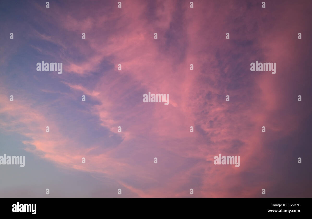 Beautiful Pink and blue Tropical Sunset Sky, Bangkok, Thailand Stock ...