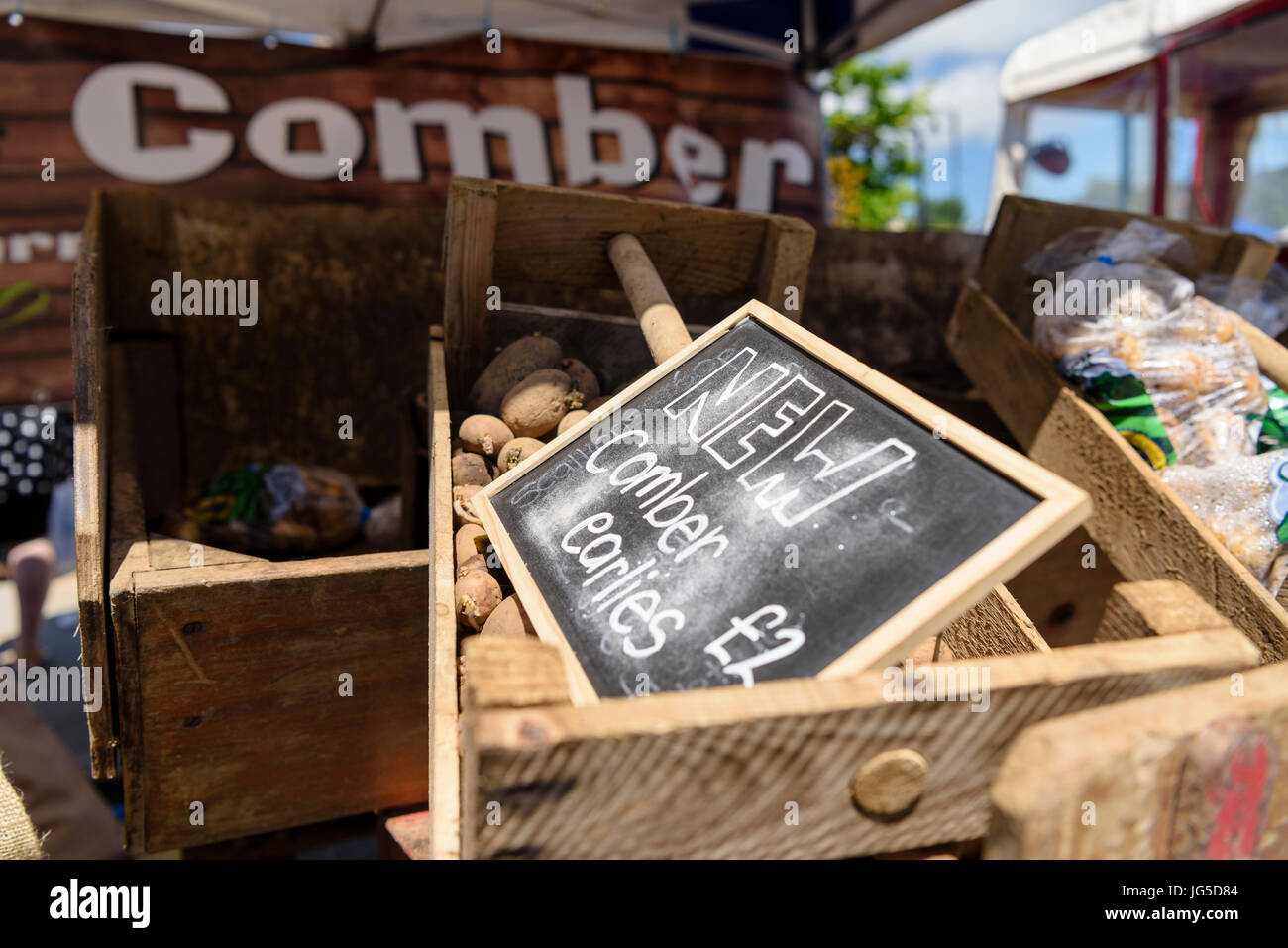 "Comber New" potatoes, the first crop of the year are on sale at market ...