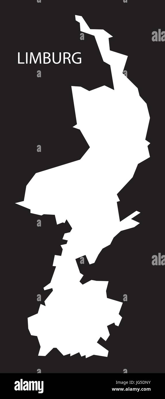 Limburg Netherlands map black inverted silhouette illustration Stock ... Limburg Netherlands map black inverted silhouette illustration Stock ...