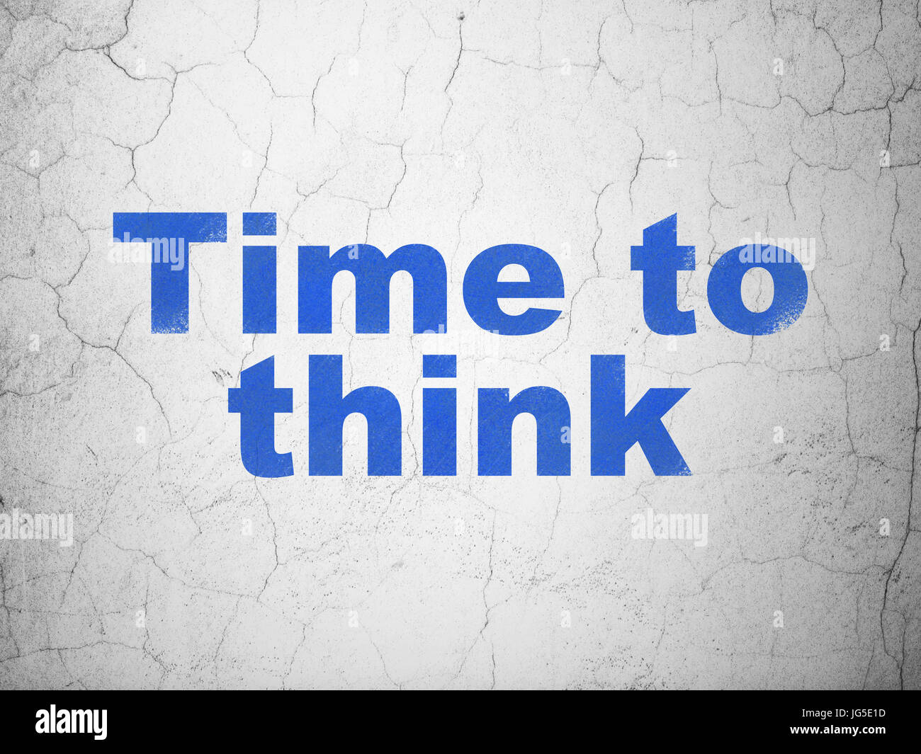 Timeline concept: Time To Think on wall background Stock Photo - Alamy