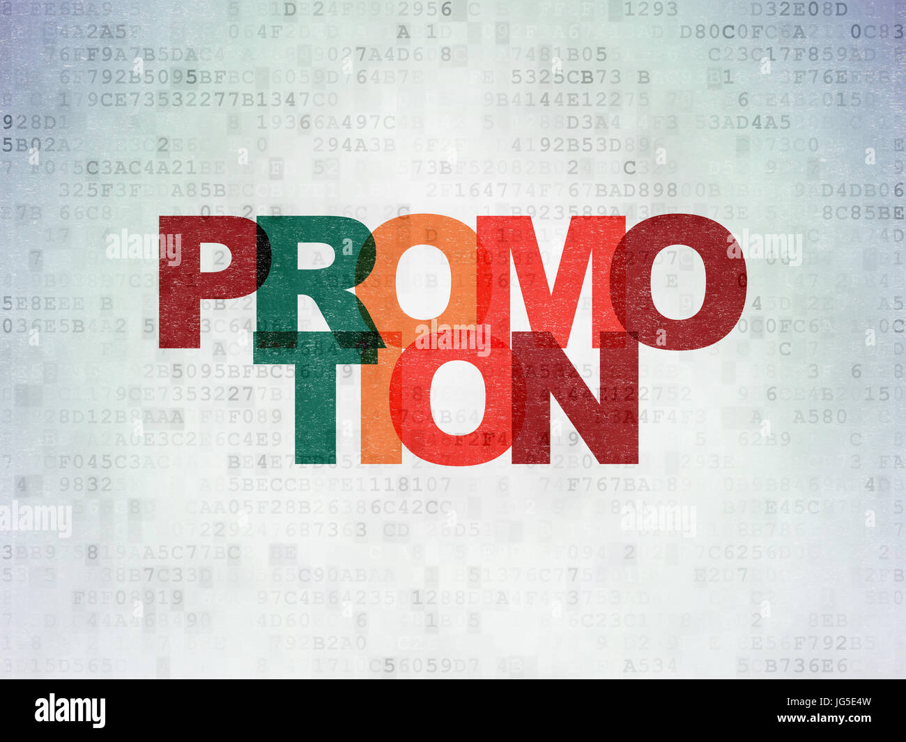 Marketing concept: Promotion on Digital Data Paper background Stock ...