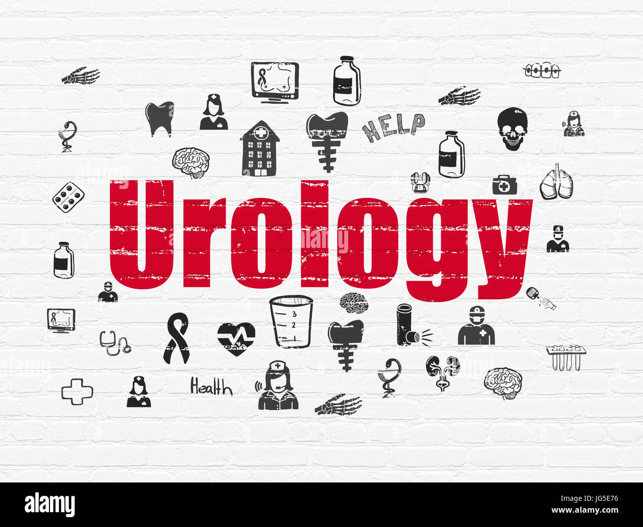 Medicine concept: Urology on wall background Stock Photo - Alamy