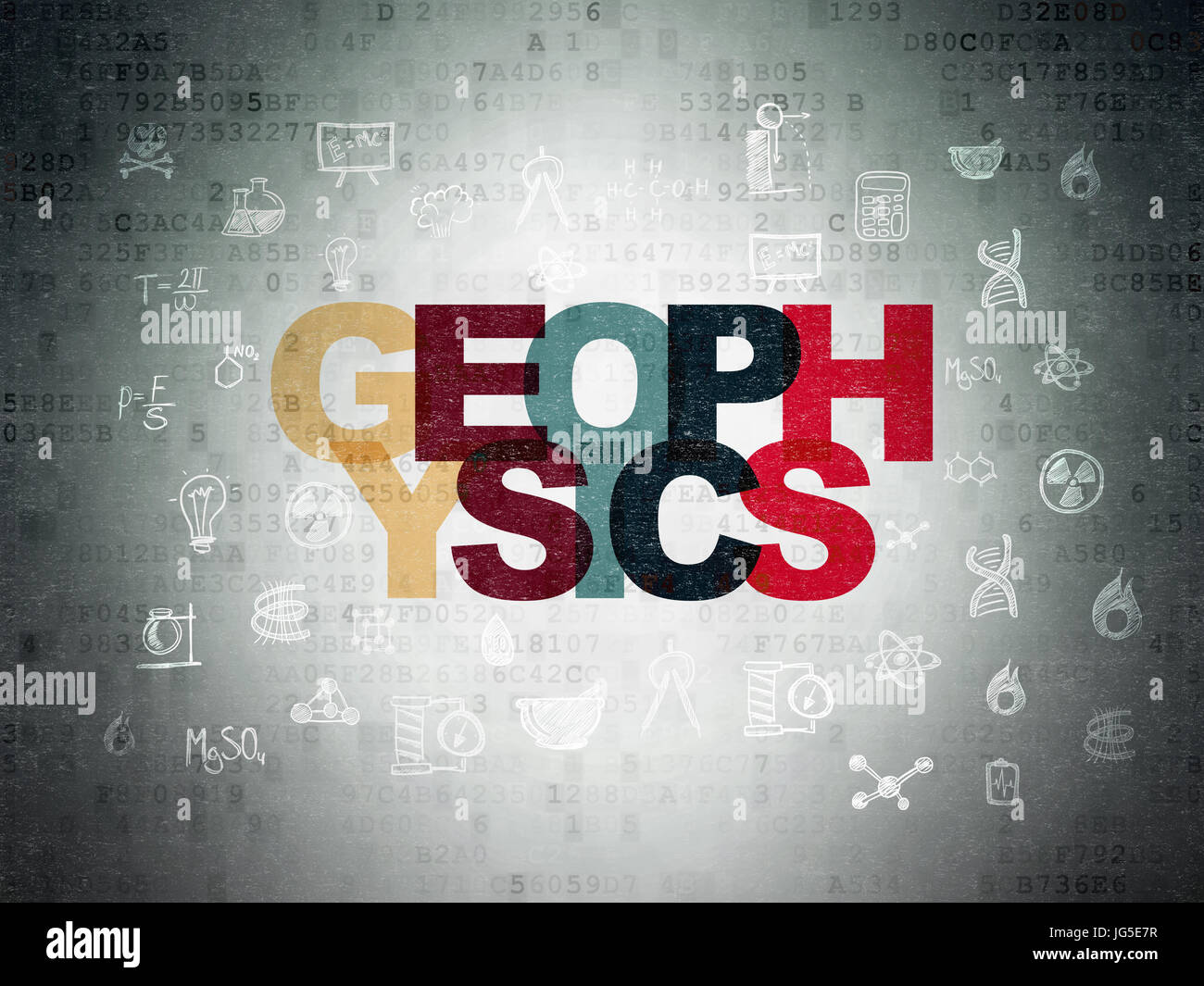 Science concept: Geophysics on Digital Data Paper background Stock ...