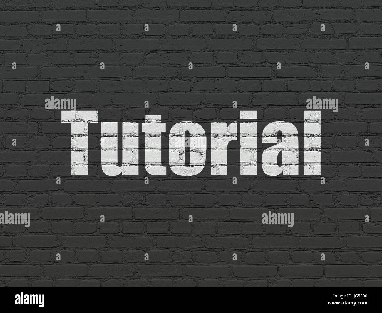 Education concept: Tutorial on wall background Stock Photo - Alamy