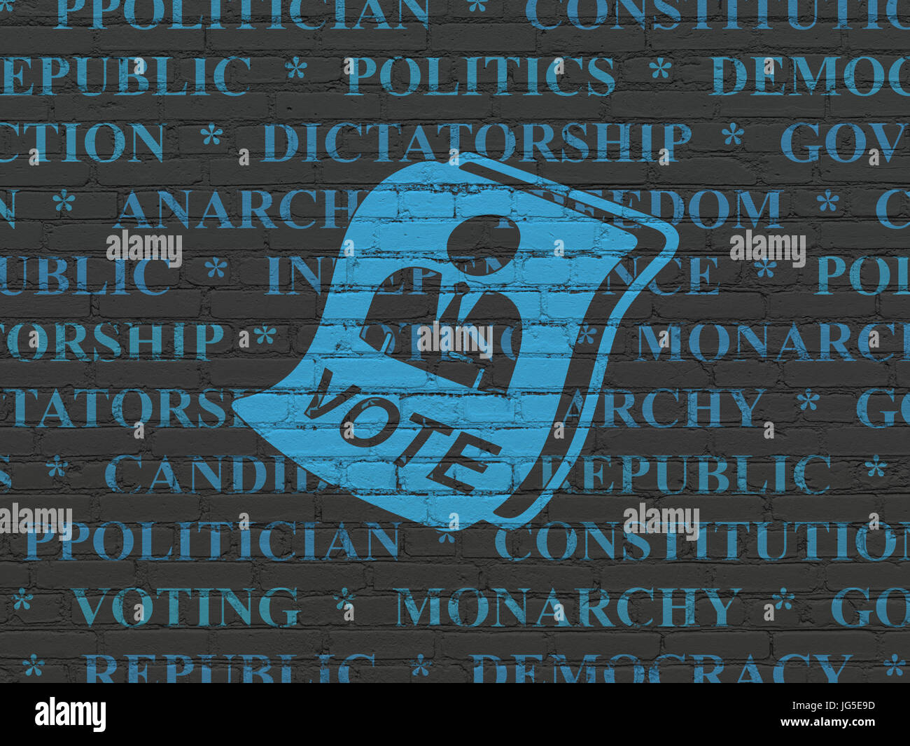 Political concept: Ballot on wall background Stock Photo - Alamy