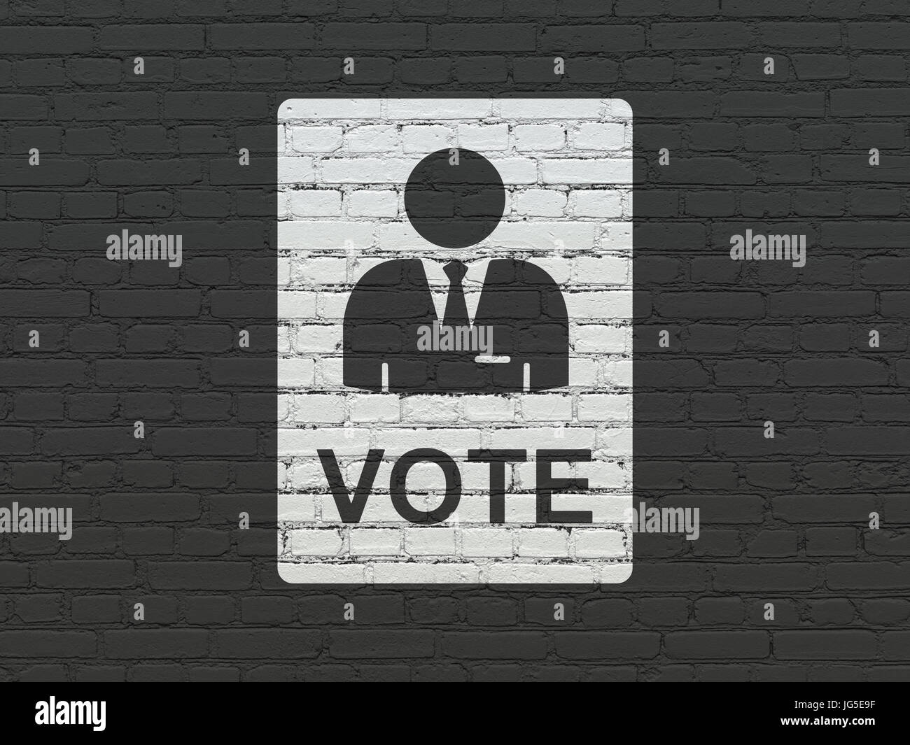 Political concept: Ballot on wall background Stock Photo - Alamy