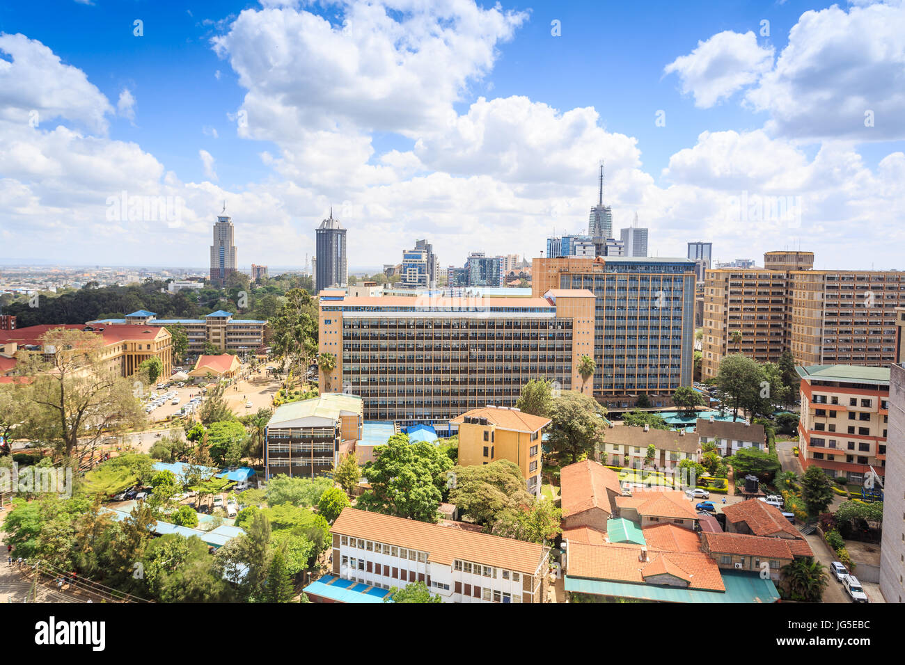 Nairobi cityscape - capital city of Kenya, East Africa Stock Photo - Alamy