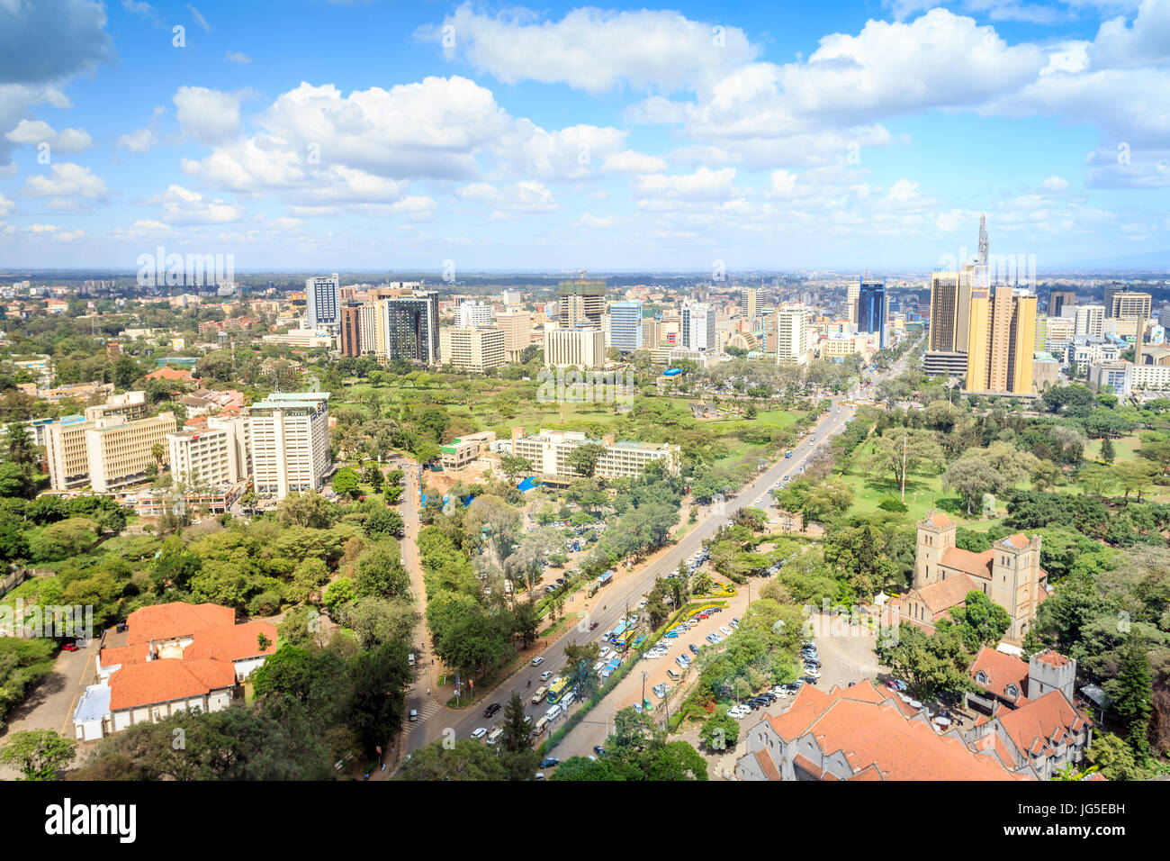 Nairobi cityscape - capital city of Kenya, East Africa Stock Photo - Alamy