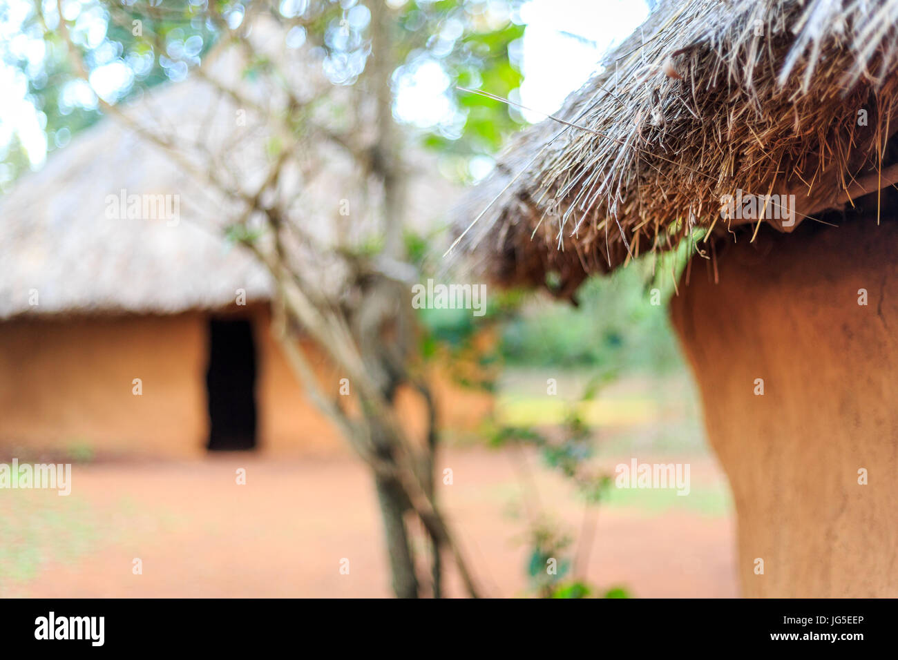 Traditional, tribal hut of Kenyan people, Nairobi, East Africa Stock ...