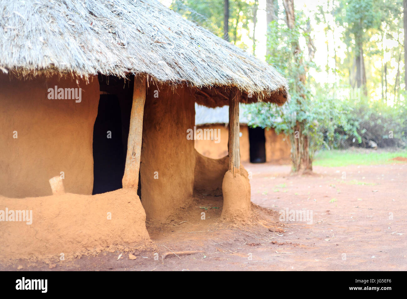 Traditional, tribal hut of Kenyan people, Nairobi, East Africa Stock ...