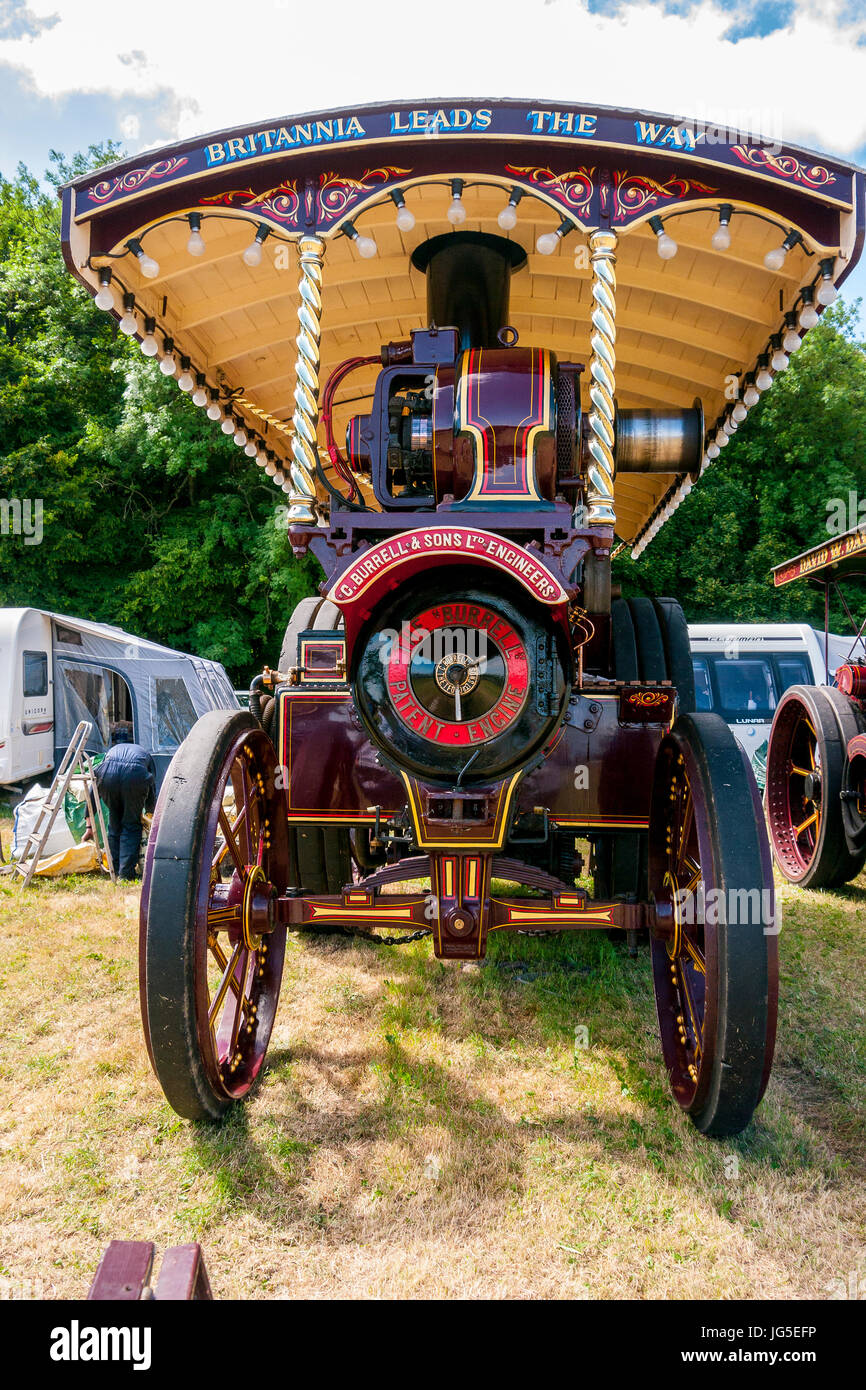 Front view of a Showman`s Road Locomotive Traction Engines at a Steam ...
