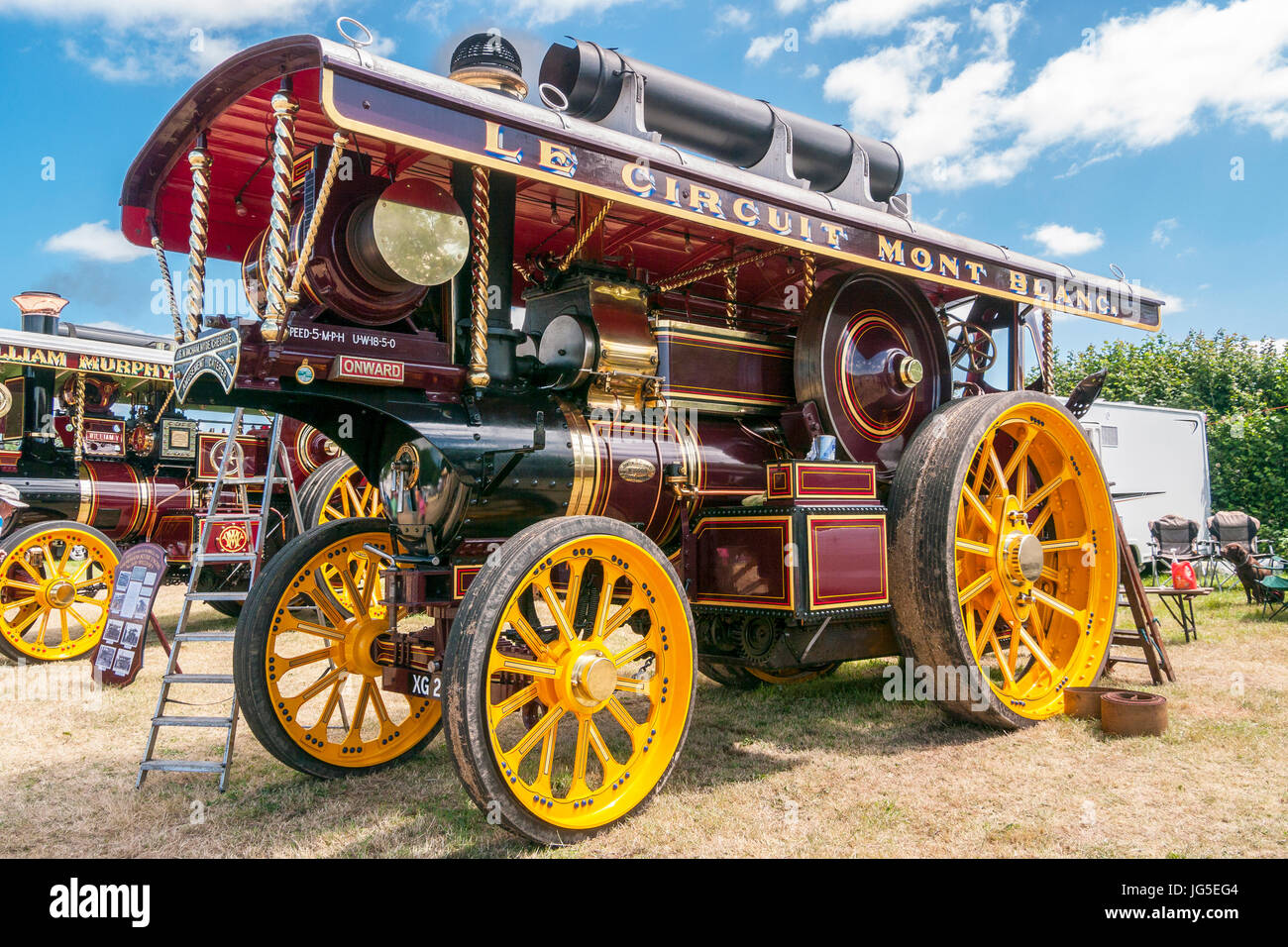 Showman`s Road Locomotive Traction Engines at a Steam rally Stock Photo ...