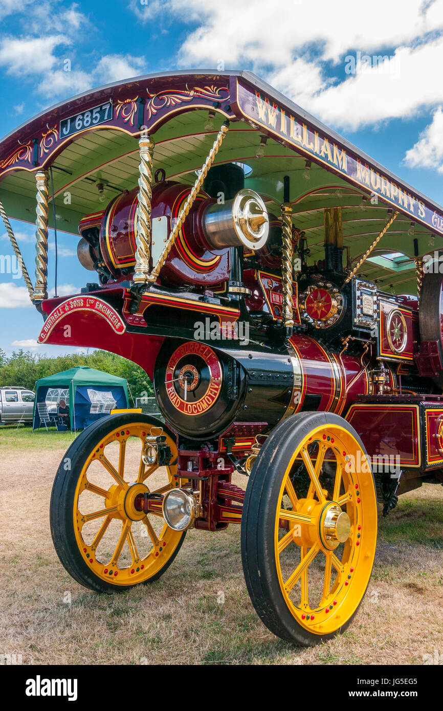 Front view of a Showman`s Road Locomotive Traction Engine at a Steam ...