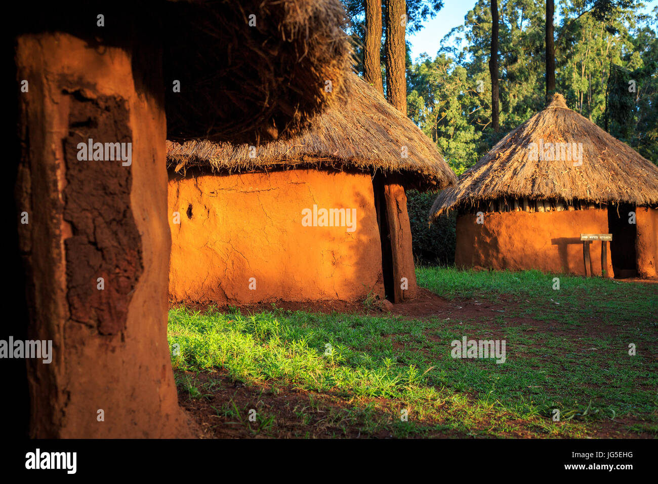 Traditional, tribal hut of Kenyan people, Nairobi, East Africa Stock ...