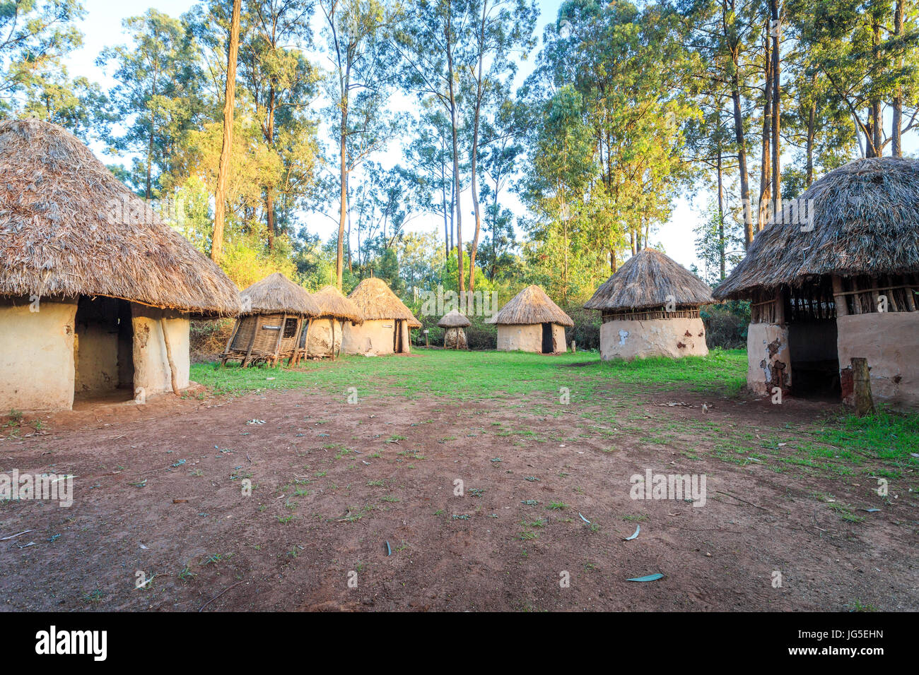Traditional, tribal hut of Kenyan people, Nairobi, East Africa Stock ...