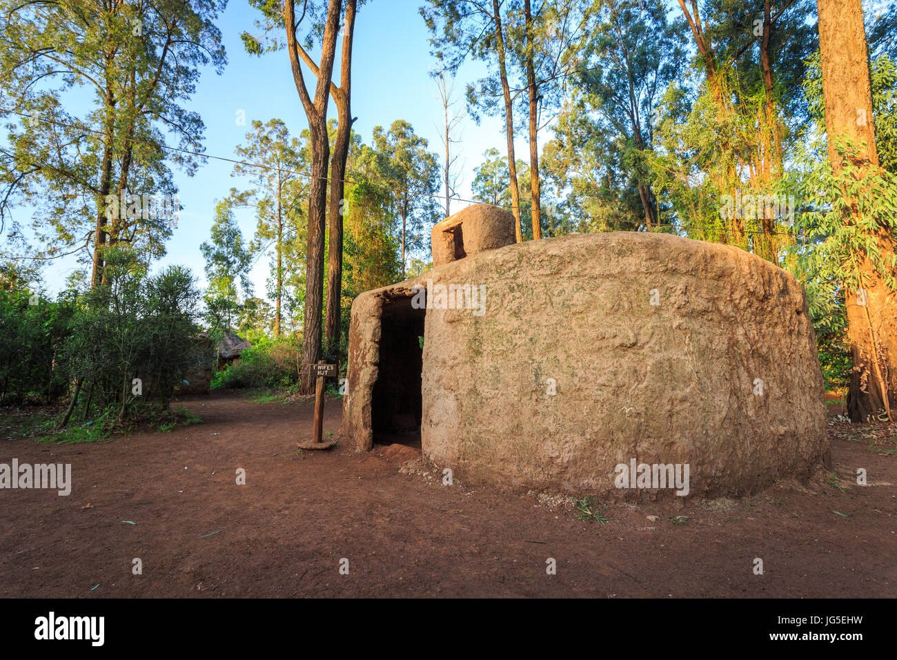 Traditional, tribal hut of Kenyan people, Nairobi, East Africa Stock ...