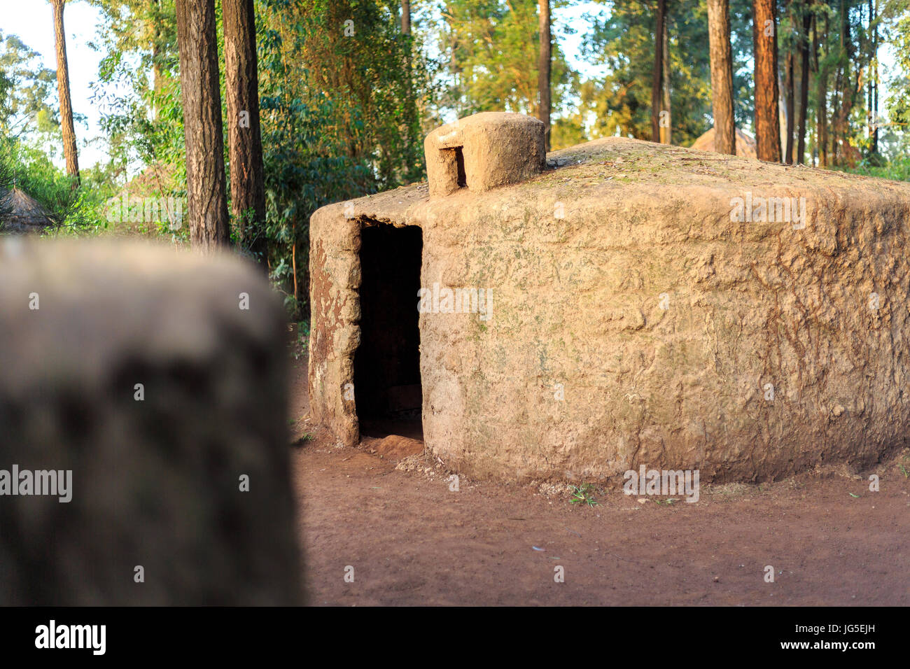 Traditional, tribal hut of Kenyan people, Nairobi, East Africa Stock ...