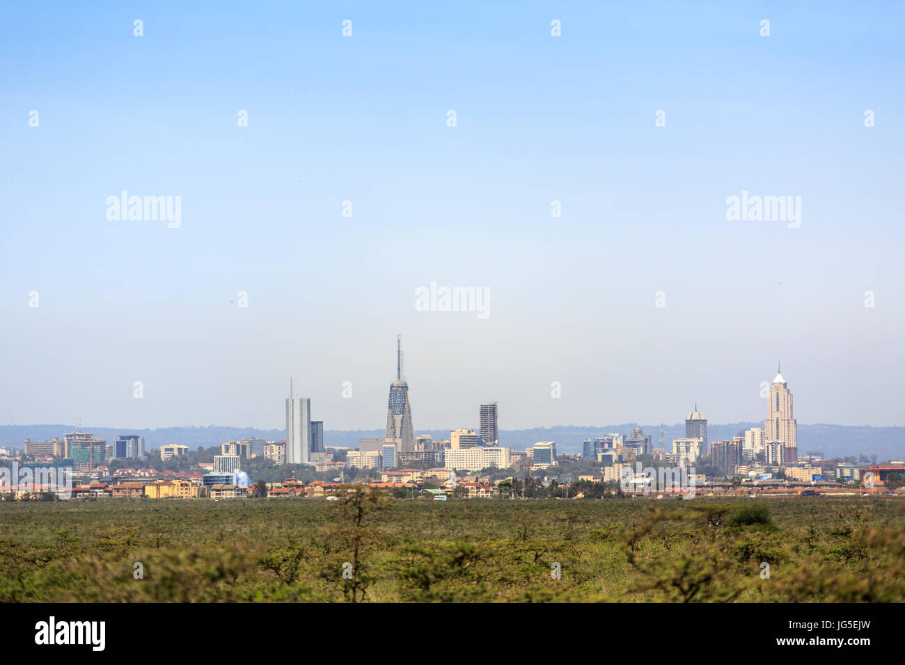 Modern Nairobi cityscape - capital city of Kenya, East Africa Stock ...