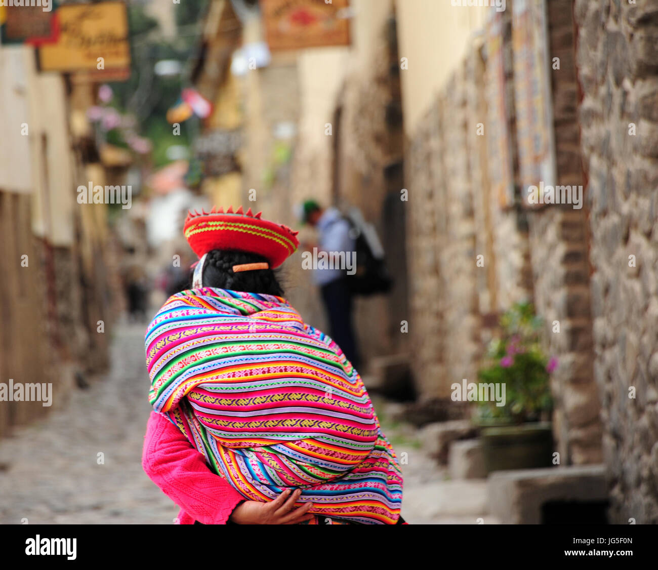 Underneath the ruins of an Inca fortification, the modern town of ...