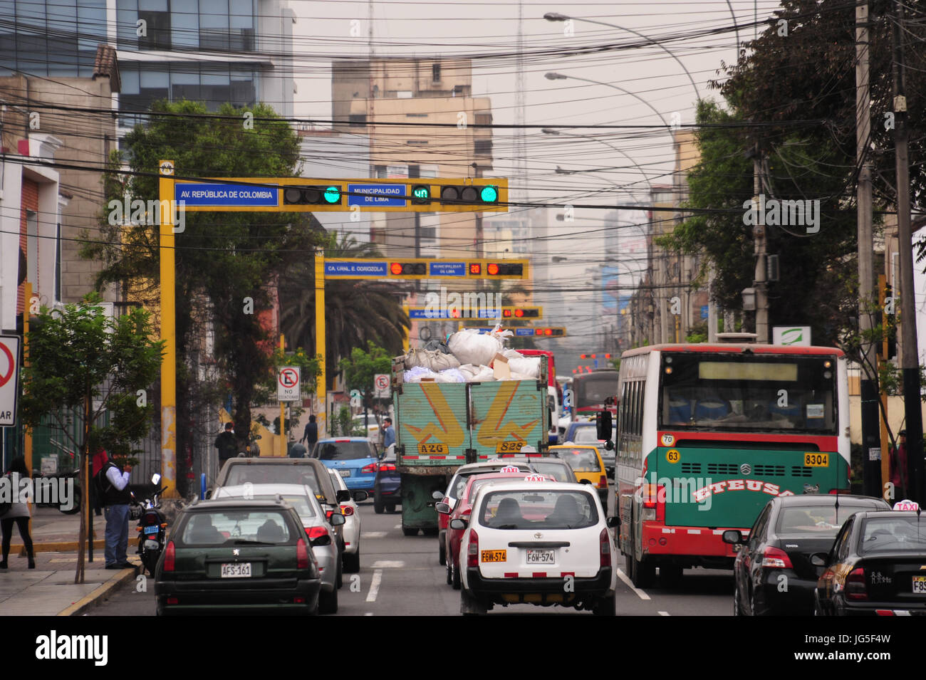 Street scene on a busy main road in Lima (Peru's capital). Taken on 24. ...